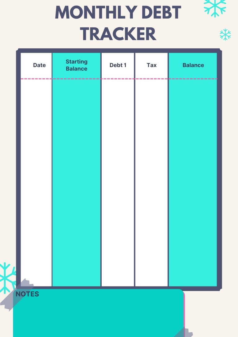40 Free Printable Debt Trackers - Printaboles