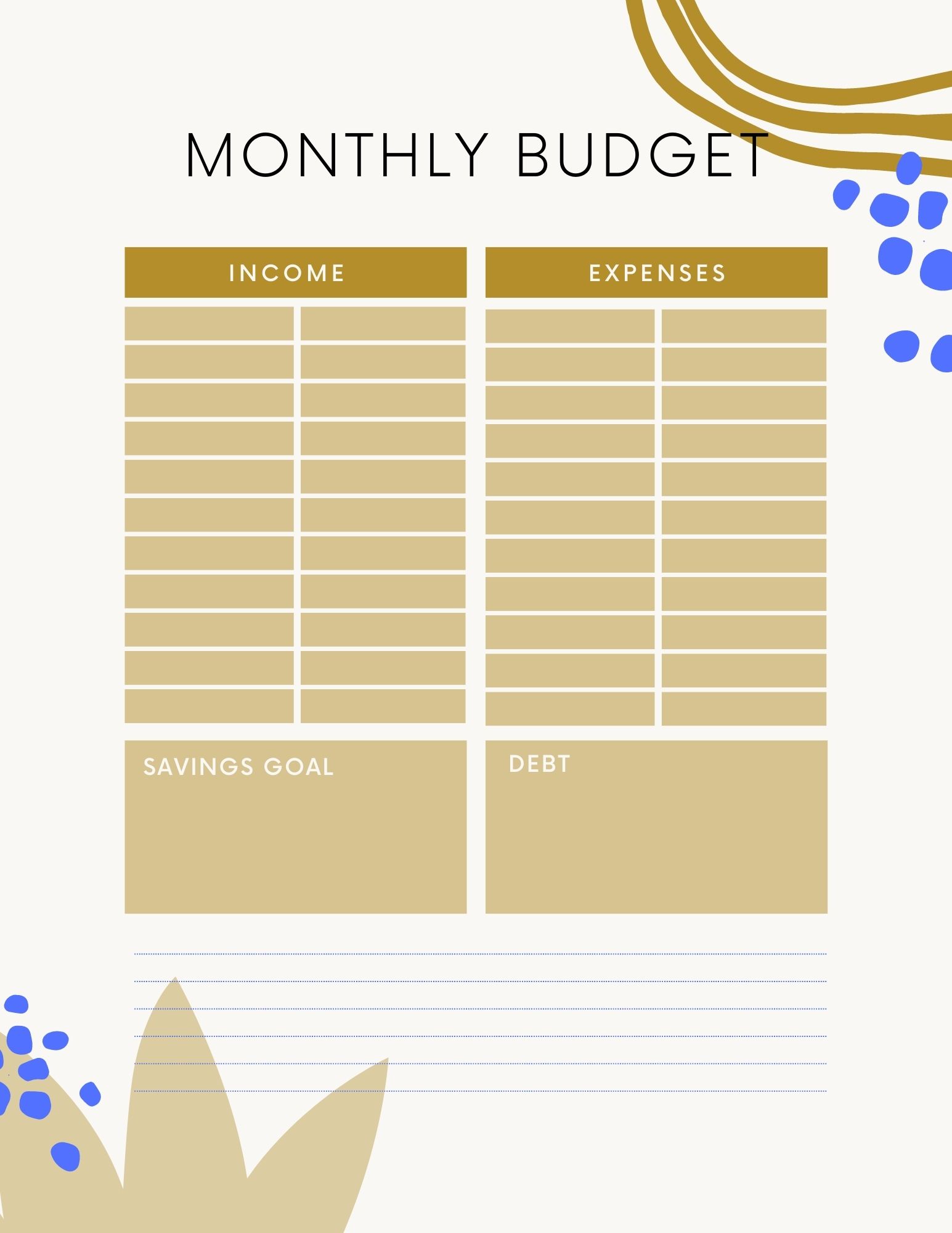 30 Free Printable Monthly Budget Planners - Printaboles