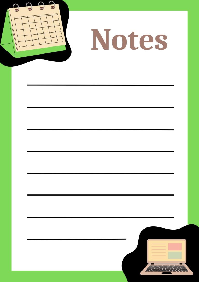 40 Free Printable Note Pages - Printaboles