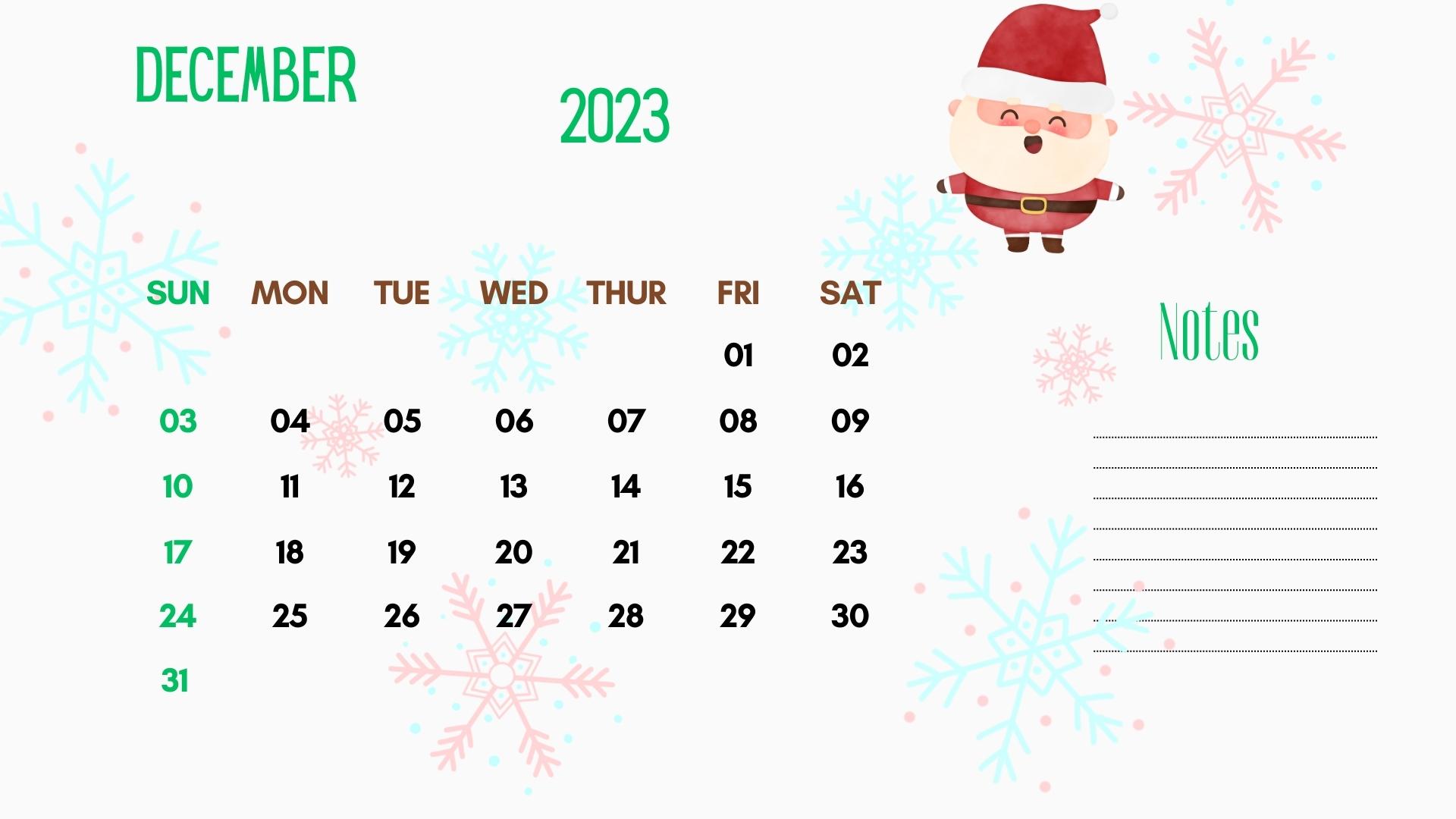 40 December 2023 Printable Calendars - Printaboles