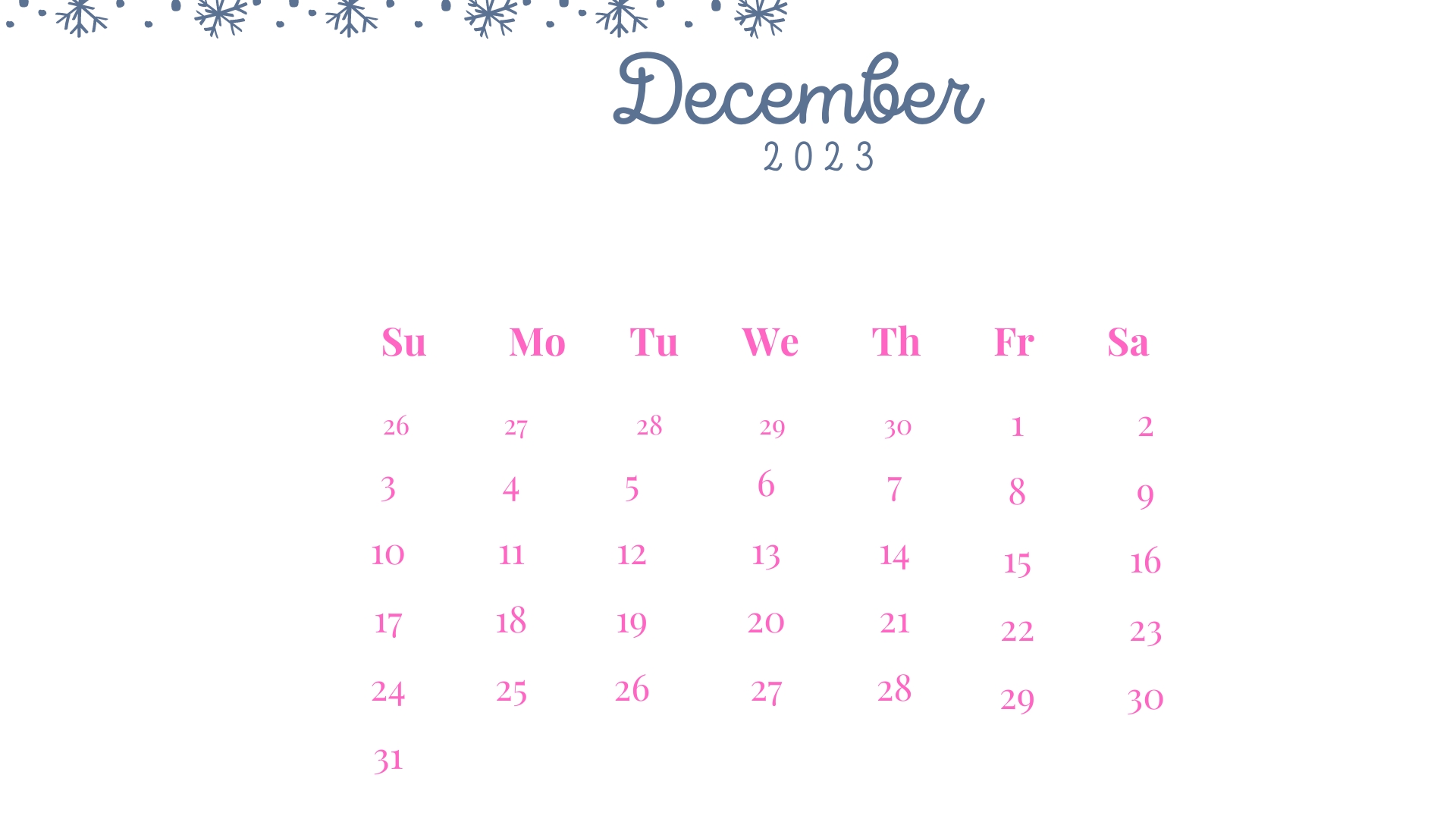 40 December 2023 Printable Calendars - Printaboles