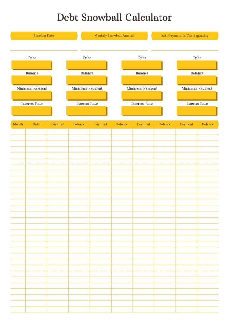 40 Free Printable Debt Trackers - Printaboles