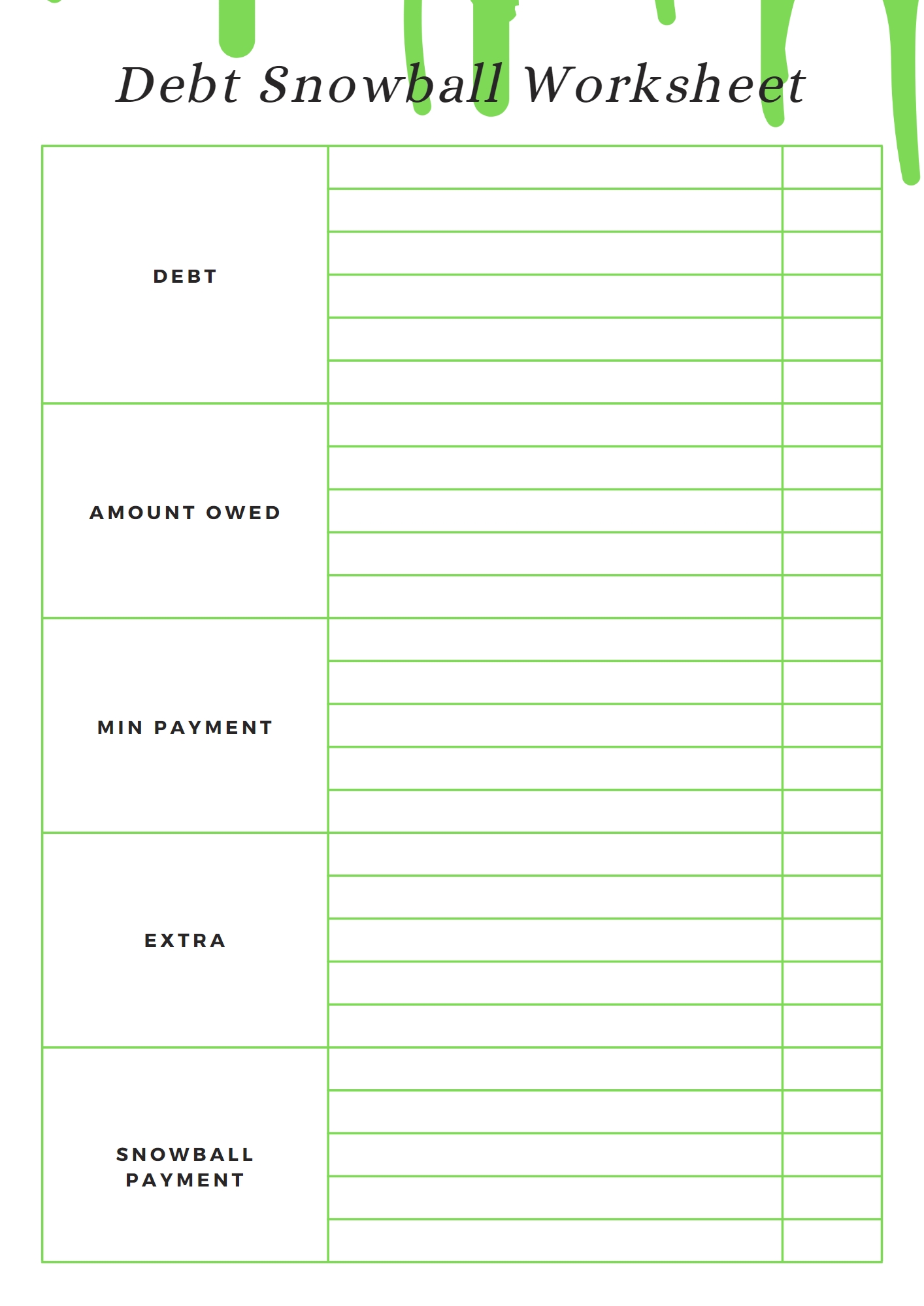 40 Free Printable Debt Trackers - Printaboles