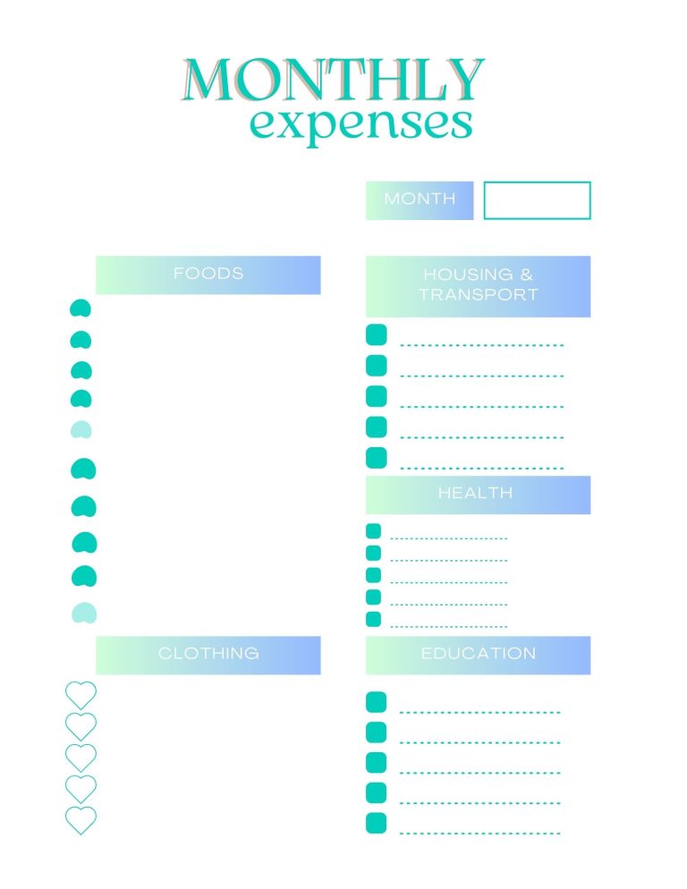 40 Free Printable Expense Trackers - Printaboles