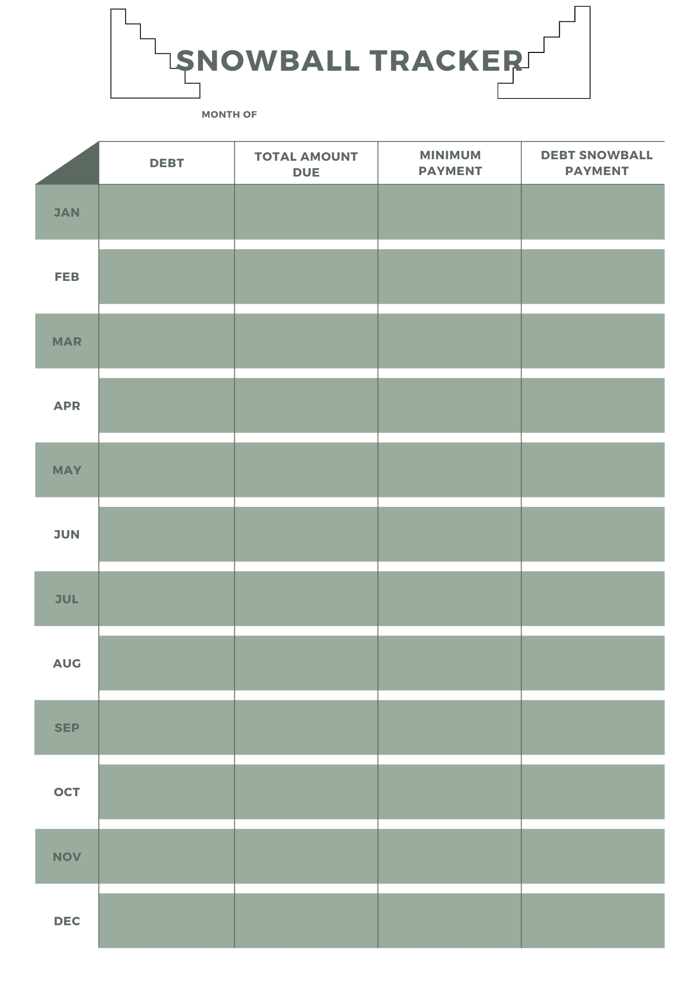 40 Free Printable Debt Trackers - Printaboles