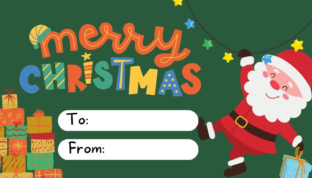 40 Free Printable Colorful Christmas Gift Tags - Printaboles