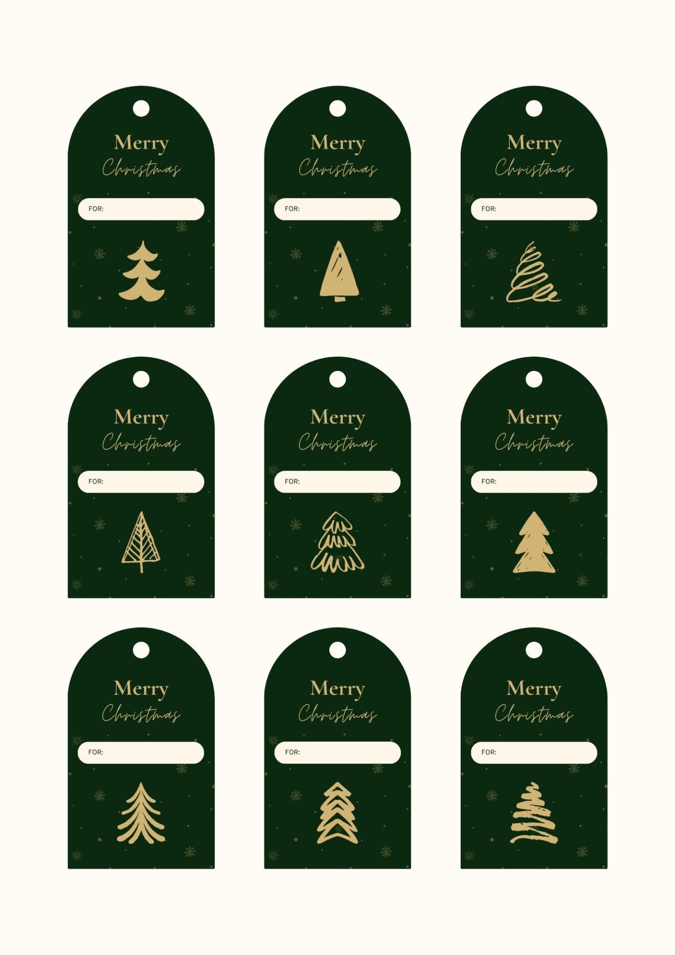 40 Free Printable Colorful Christmas Gift Tags - Printaboles