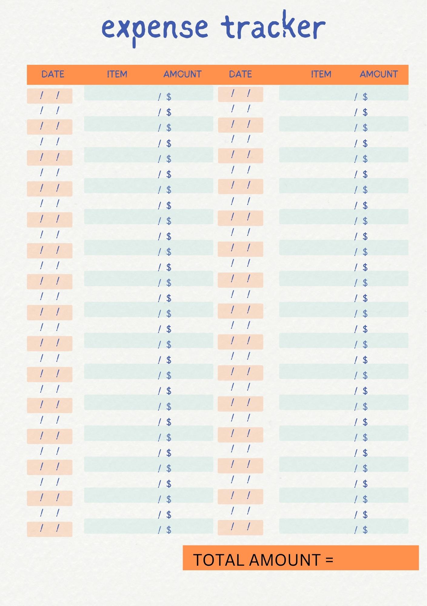 40 Free Printable Expense Trackers - Printaboles