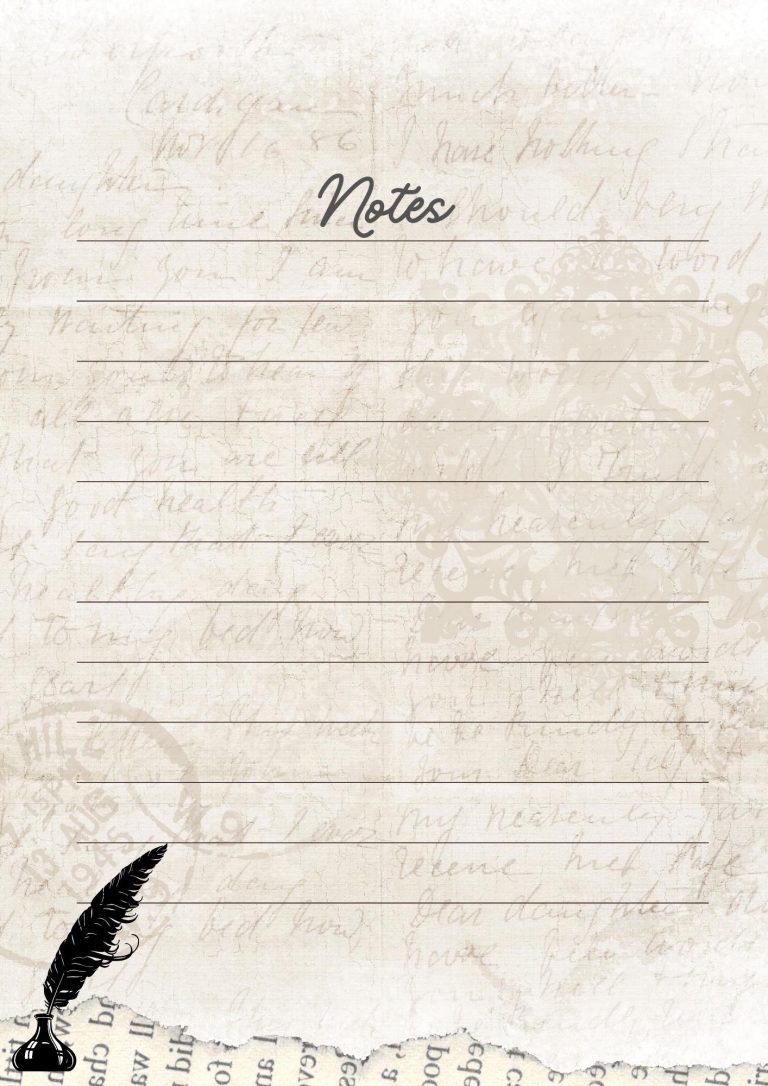 40 Free Printable Note Pages - Printaboles