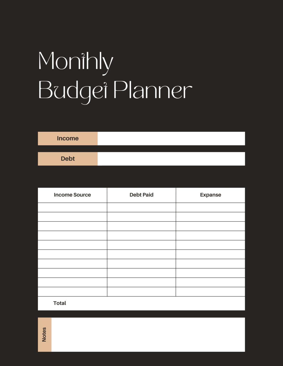 30 Free Printable Monthly Budget Planners - Printaboles