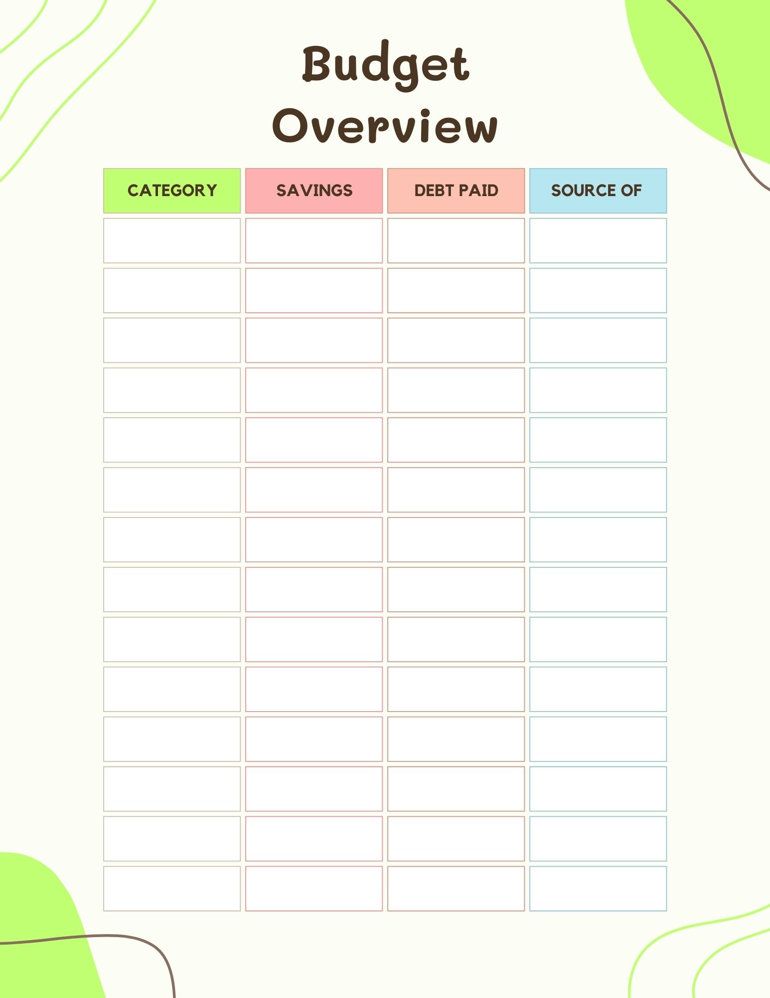 30 Free Printable Monthly Budget Planners - Printaboles