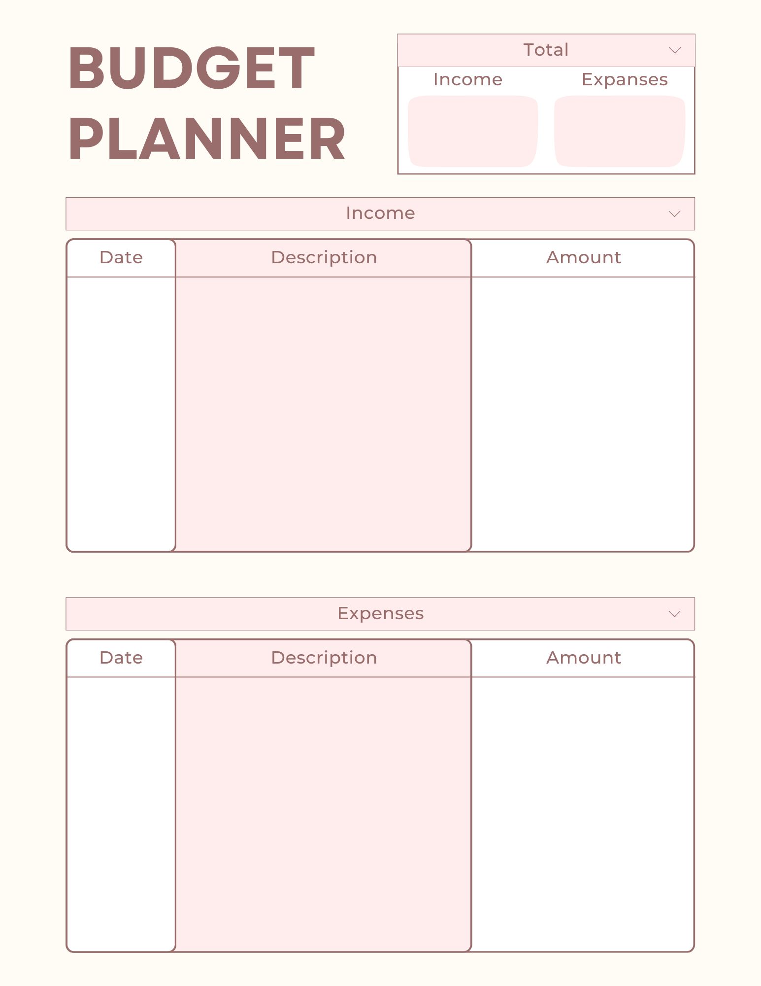 30 Free Printable Monthly Budget Planners - Printaboles