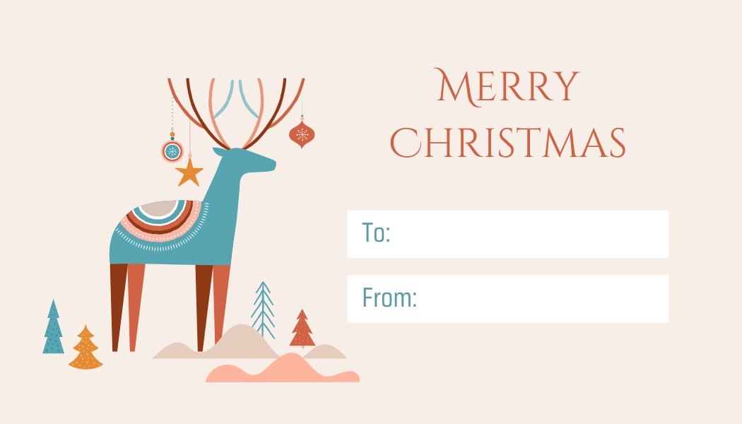 40 Free Printable Colorful Christmas Gift Tags - Printaboles