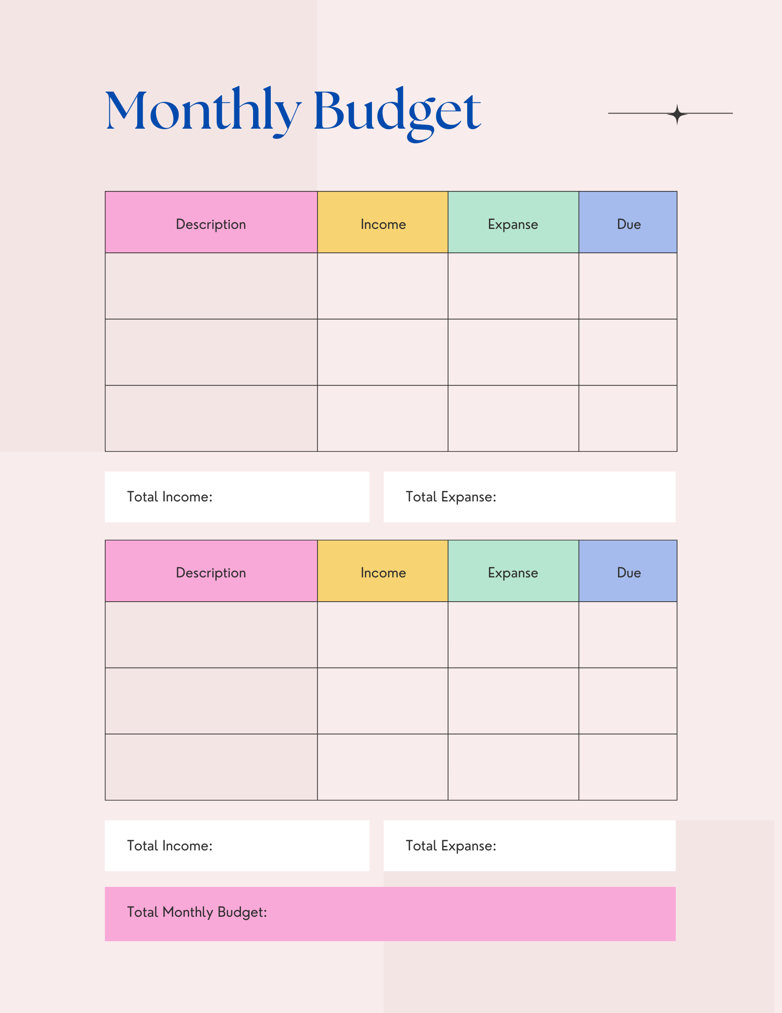 30 Free Printable Monthly Budget Planners - Printaboles