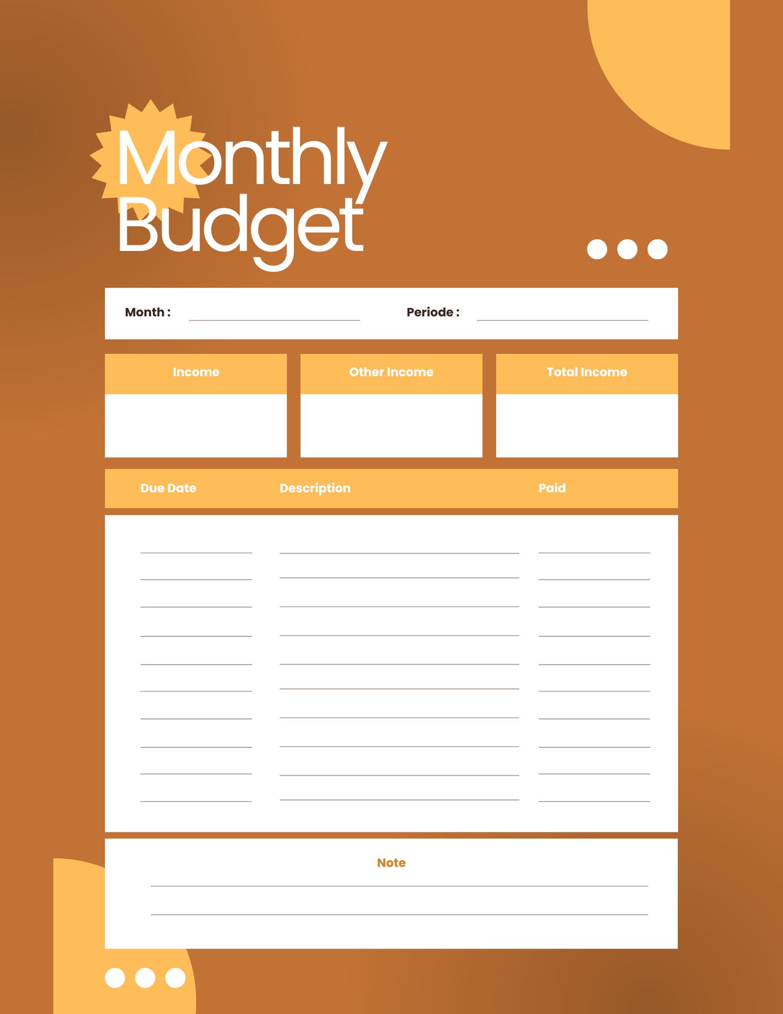 30 Free Printable Monthly Budget Planners - Printaboles