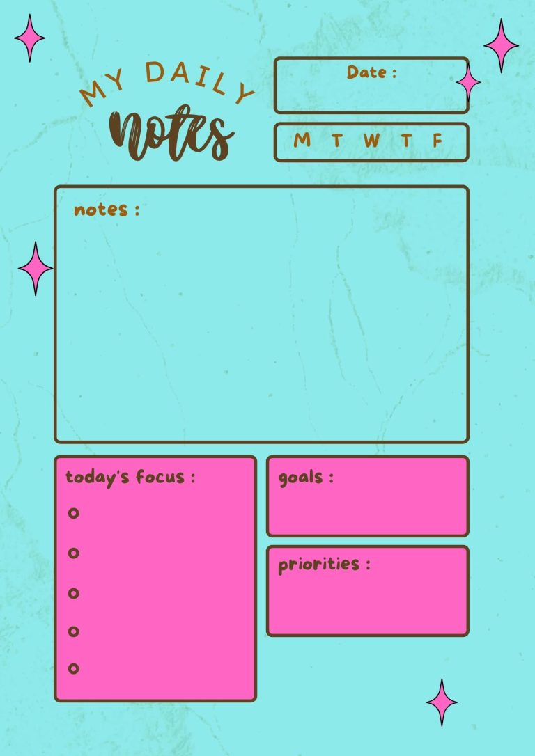 40 Free Printable Note Pages - Printaboles