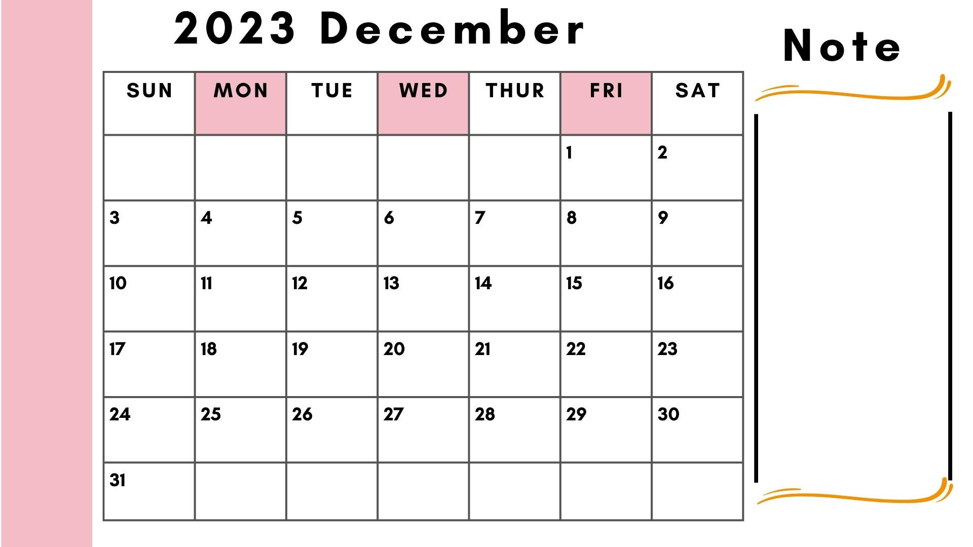 40 December 2023 Printable Calendars - Printaboles