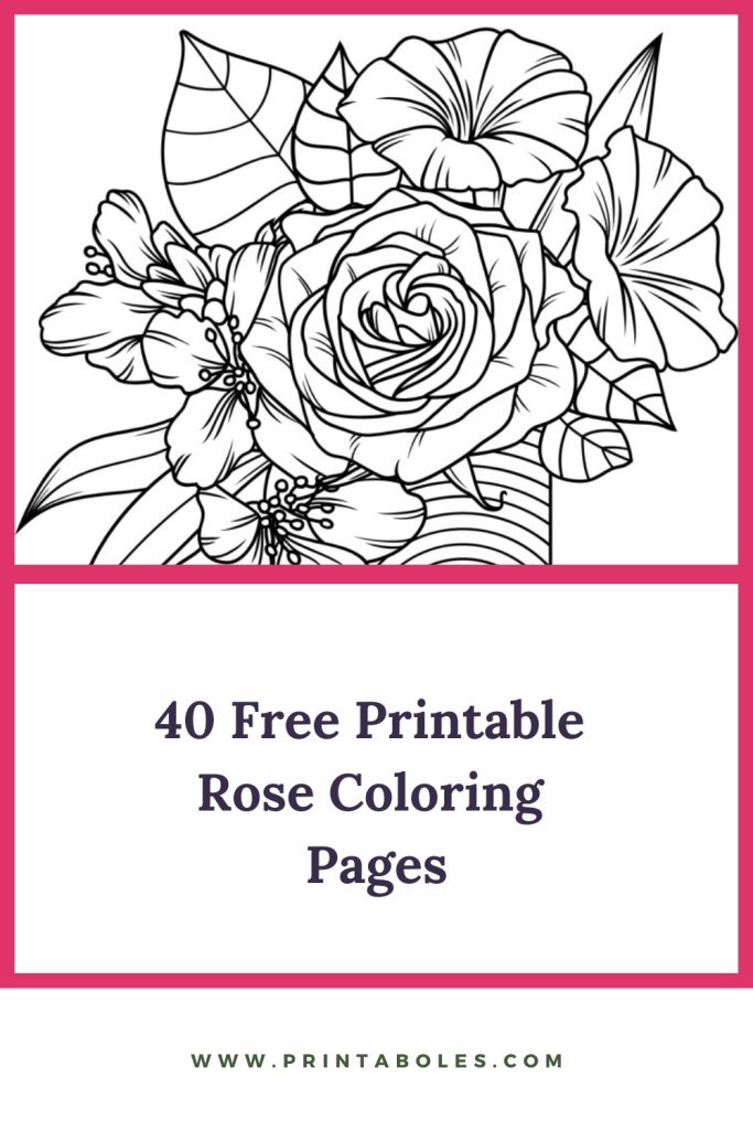 40 Free Printable Rose Coloring Pages - Printaboles
