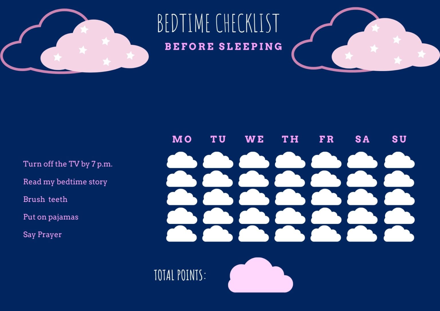 40 Free Printable Bedtime Routine Charts - Printaboles