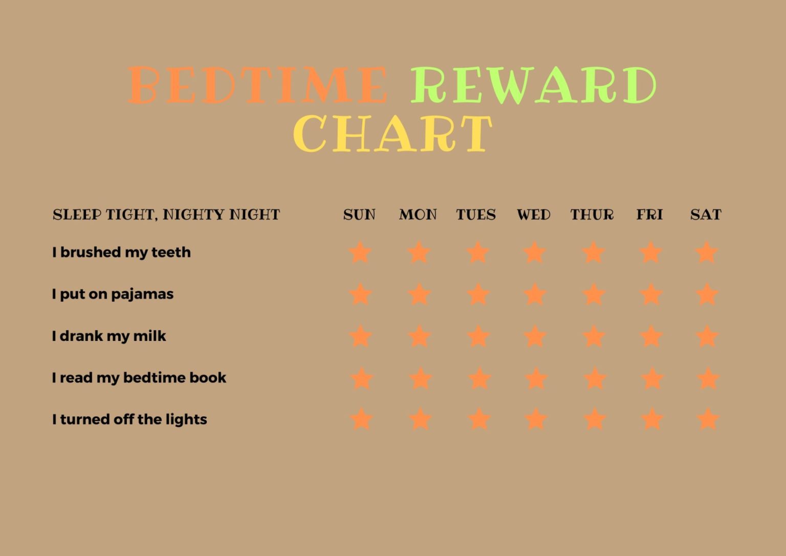 40 Free Printable Bedtime Routine Charts - Printaboles