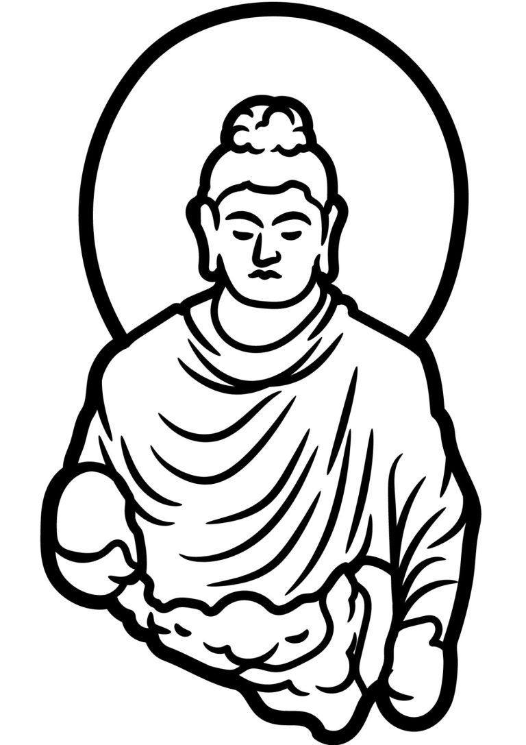 40 Free Printable Buddha Coloring Pages (Blank Templates)