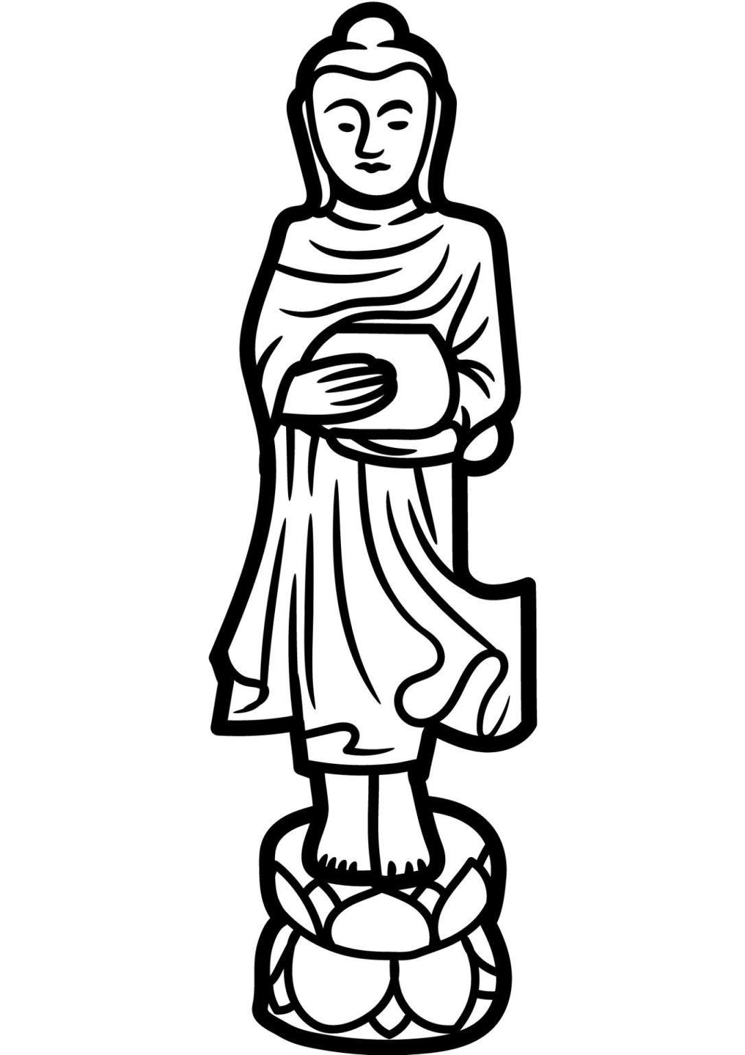40 Free Printable Buddha Coloring Pages (Blank Templates)
