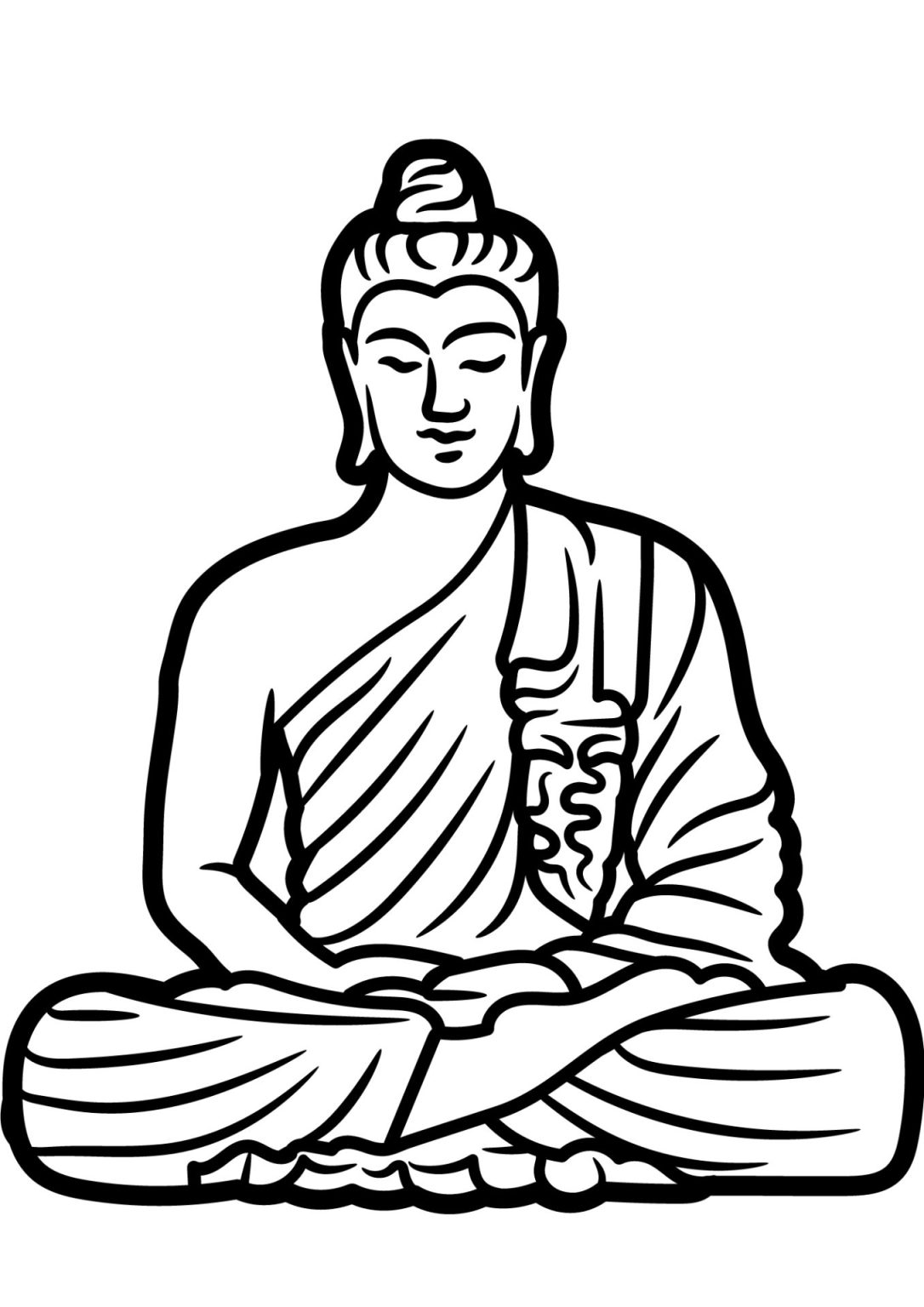 40 Free Printable Buddha Coloring Pages (Blank Templates)