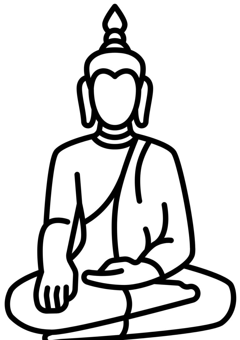 40 Free Printable Buddha Coloring Pages (Blank Templates)