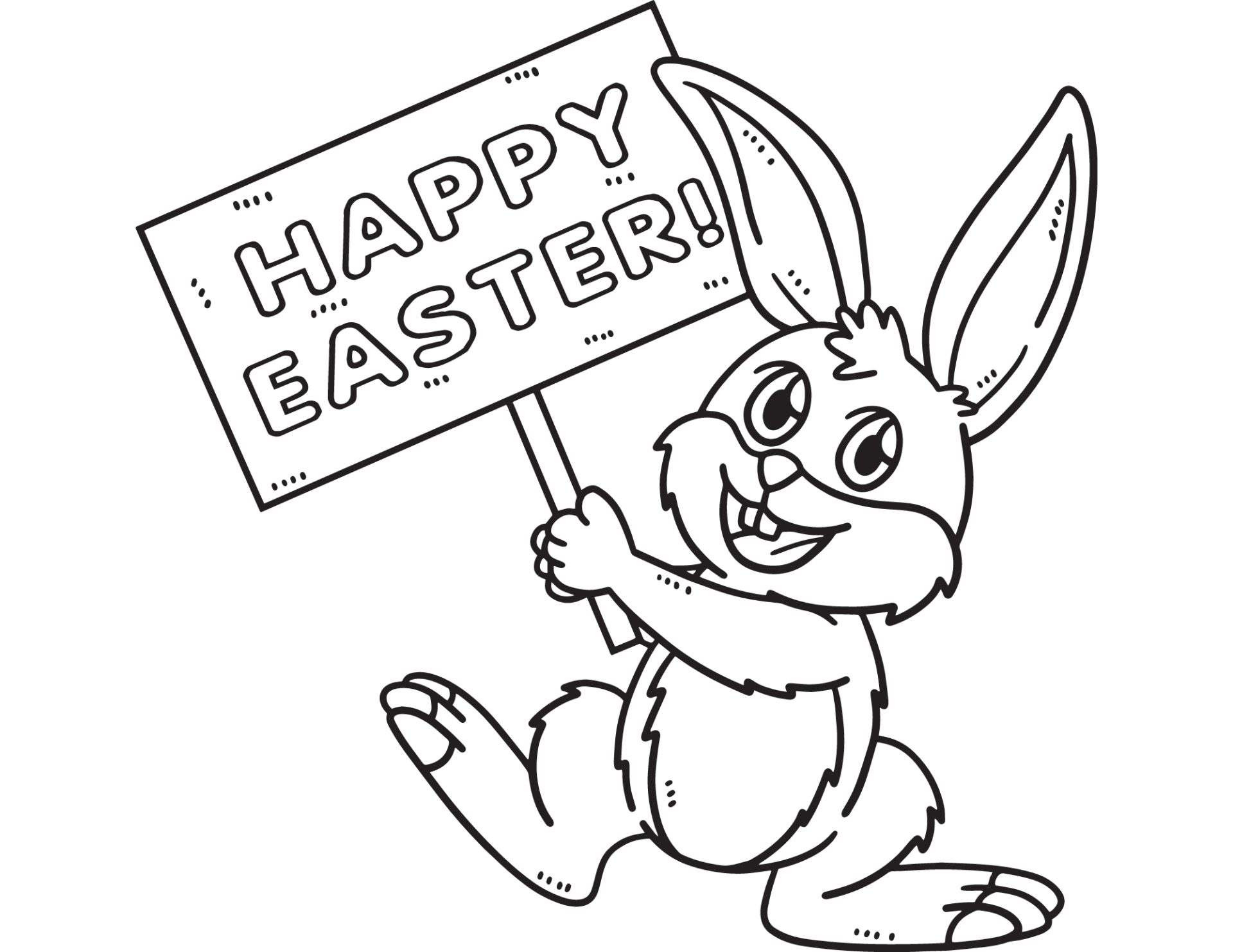 40 Free Printable Easter Bunny Coloring Pages - Printaboles
