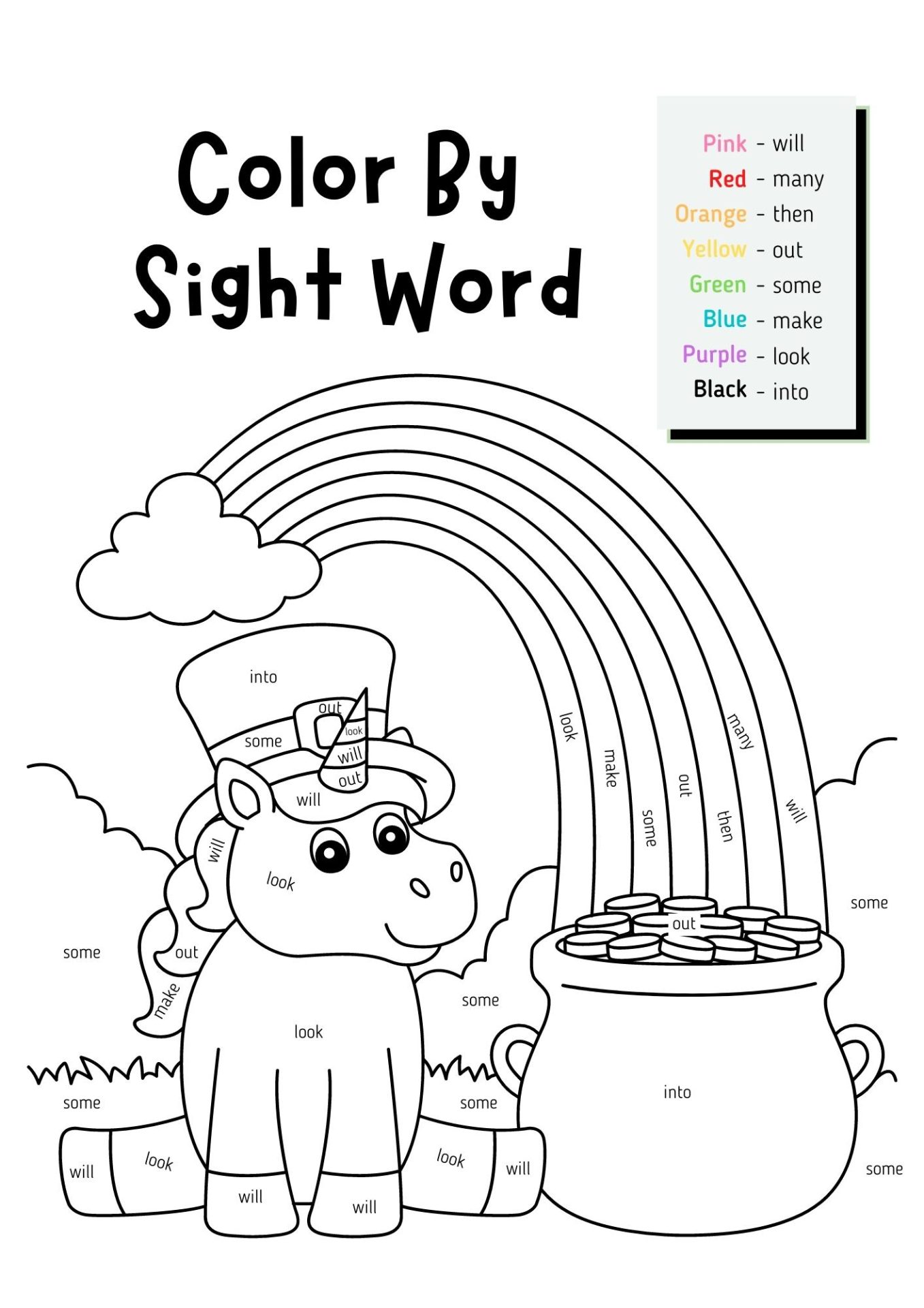 40 Free Printable Rainbow Coloring Pages - Printaboles