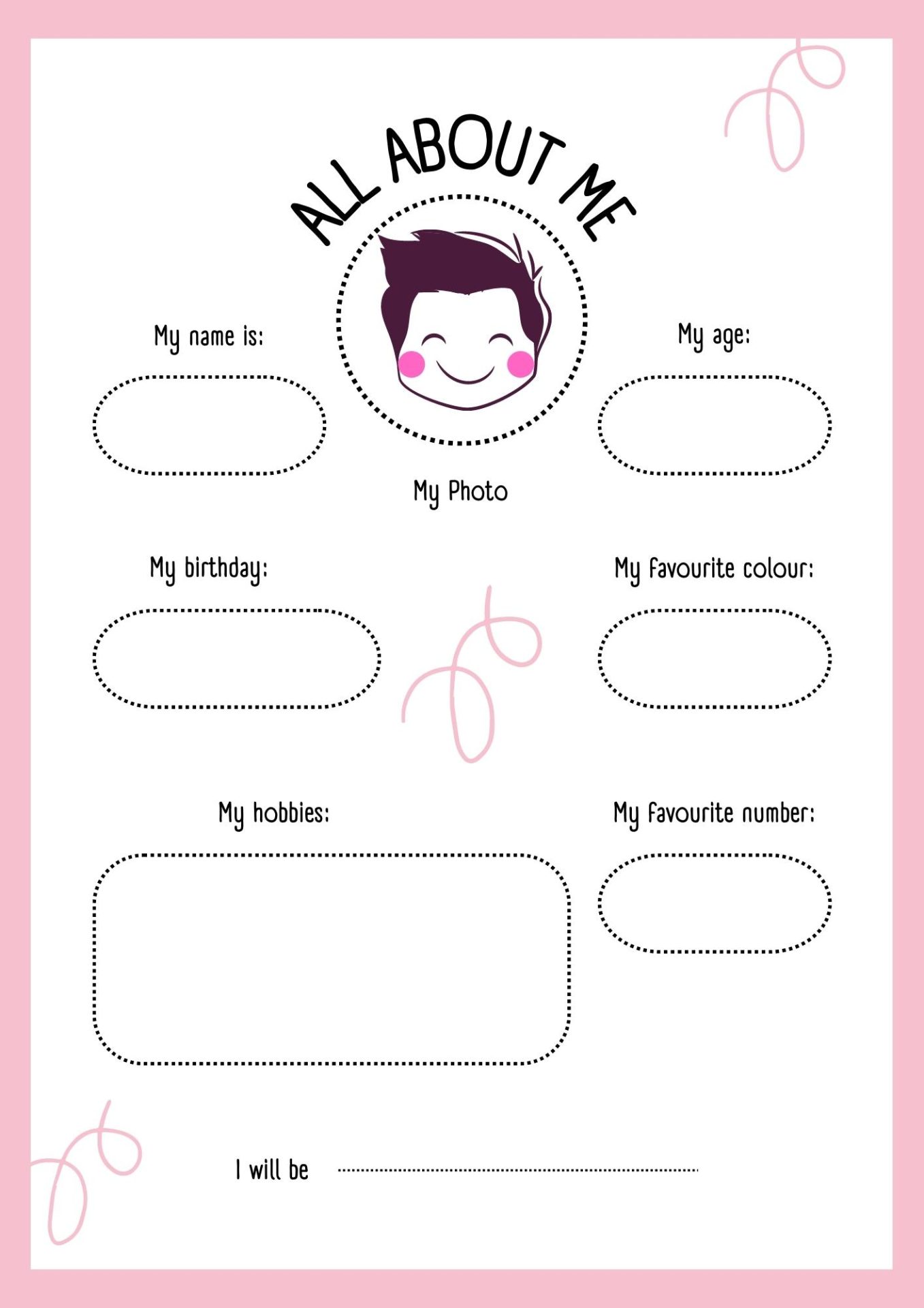40 Free Printable All About Me Worksheets - Printaboles