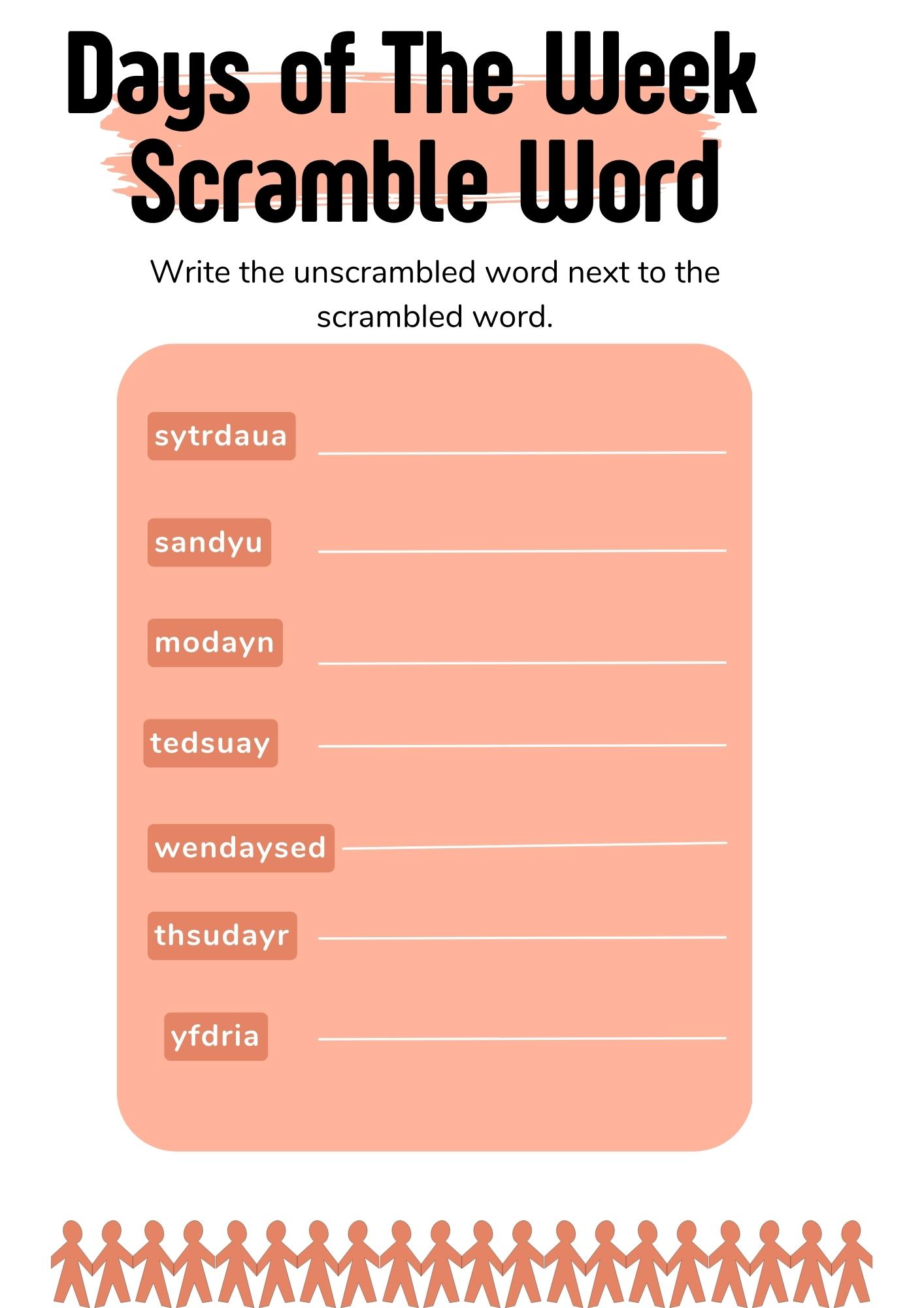 40 Free Days Of The Week Worksheets And Printables - Printaboles