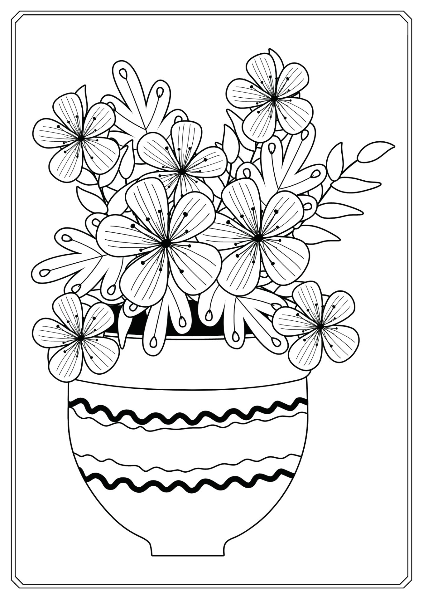 40 Printable Flower Coloring Pages - Printaboles