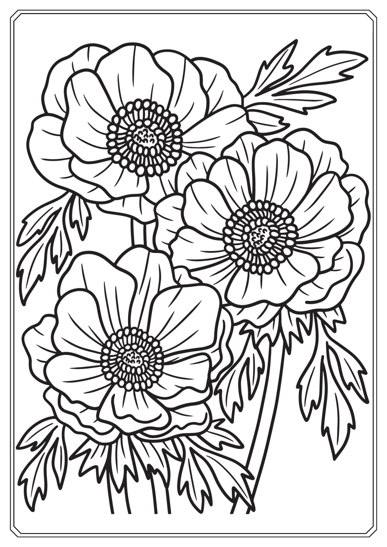 40 Printable Flower Coloring Pages - Printaboles