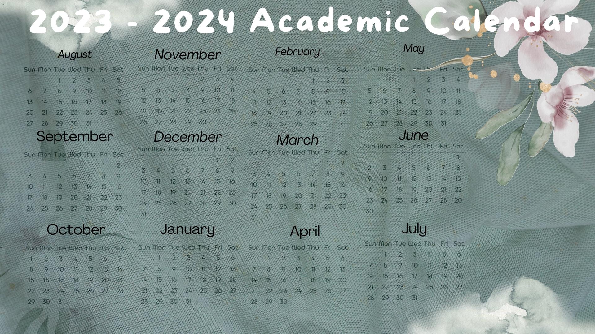 40 Printable 2023-2024 Academic Calendars - Printaboles