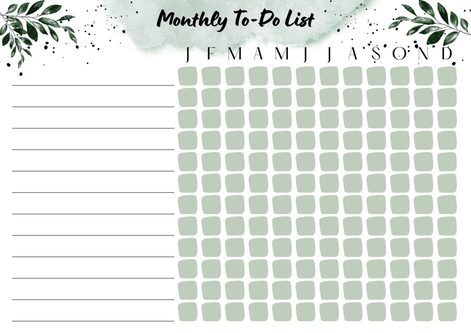 40 Free Printable Monthly To Do Lists | 2023 Calendar Schedule