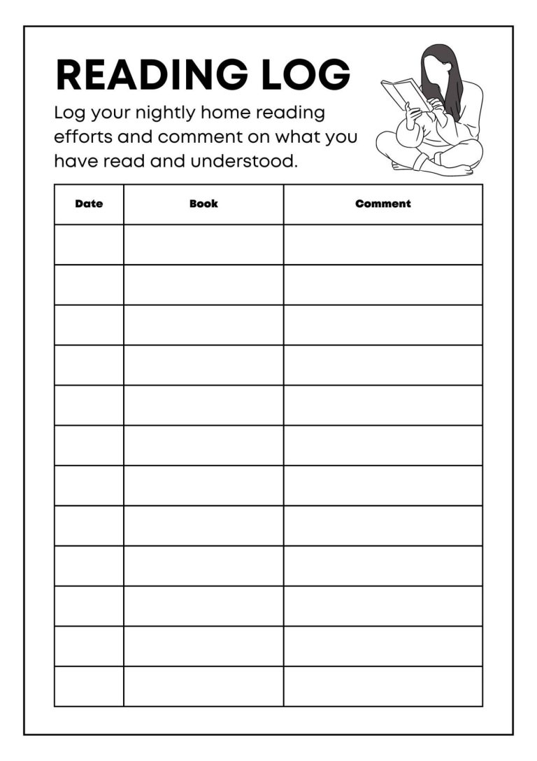 40 Free Printable Reading Logs - Printaboles