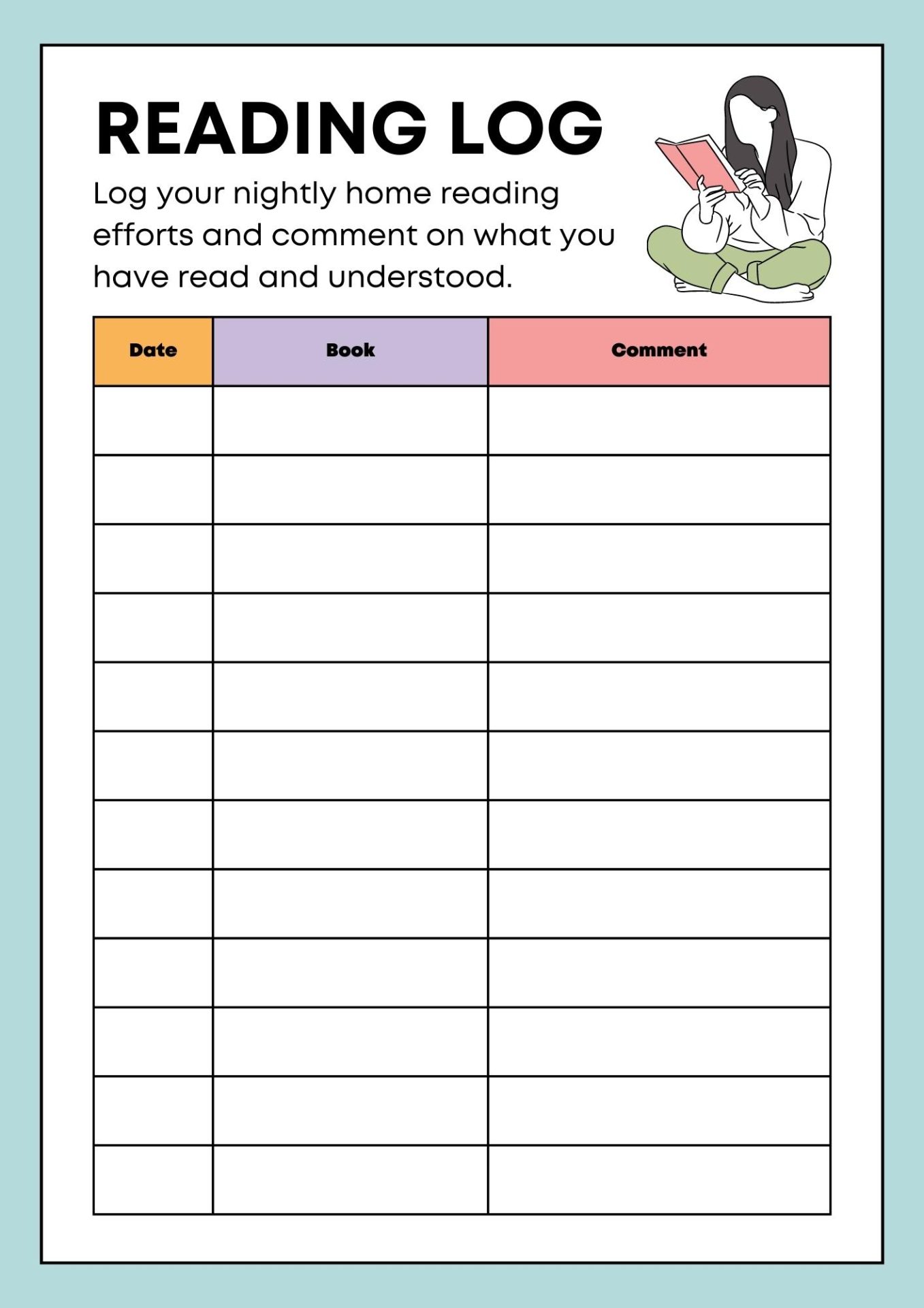 40 Free Printable Reading Logs - Printaboles
