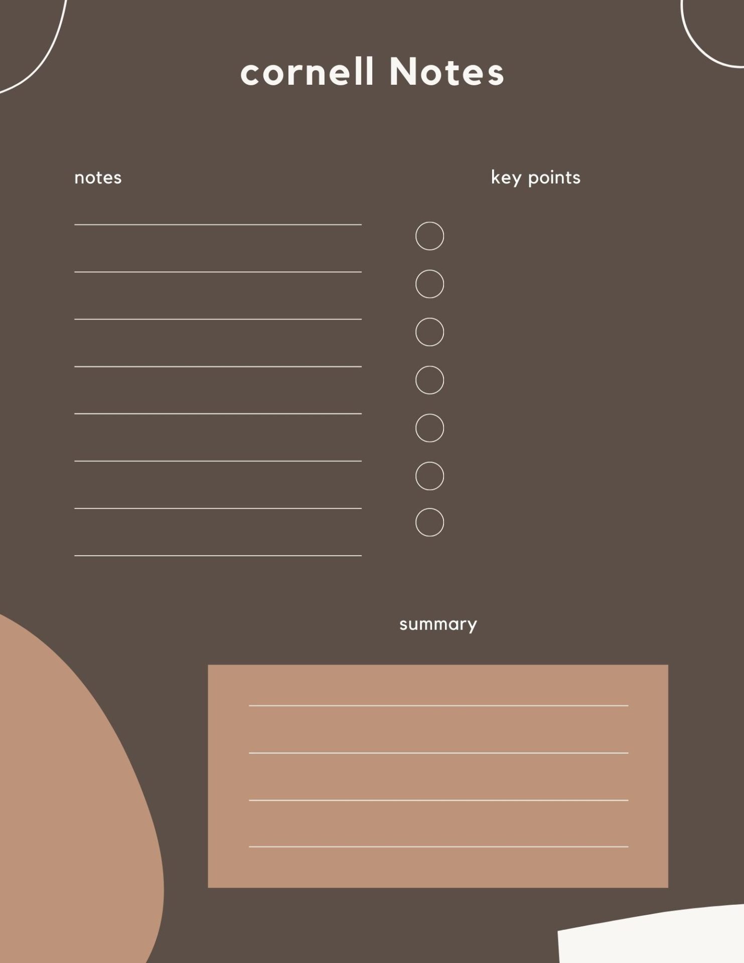 Printable Cornell Notes Templates | Free 40 Download