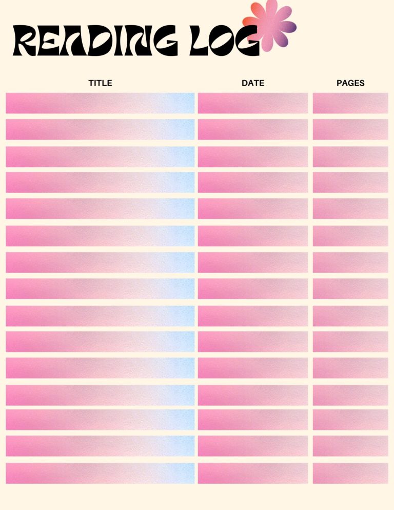 40 Free Printable Reading Logs - Printaboles