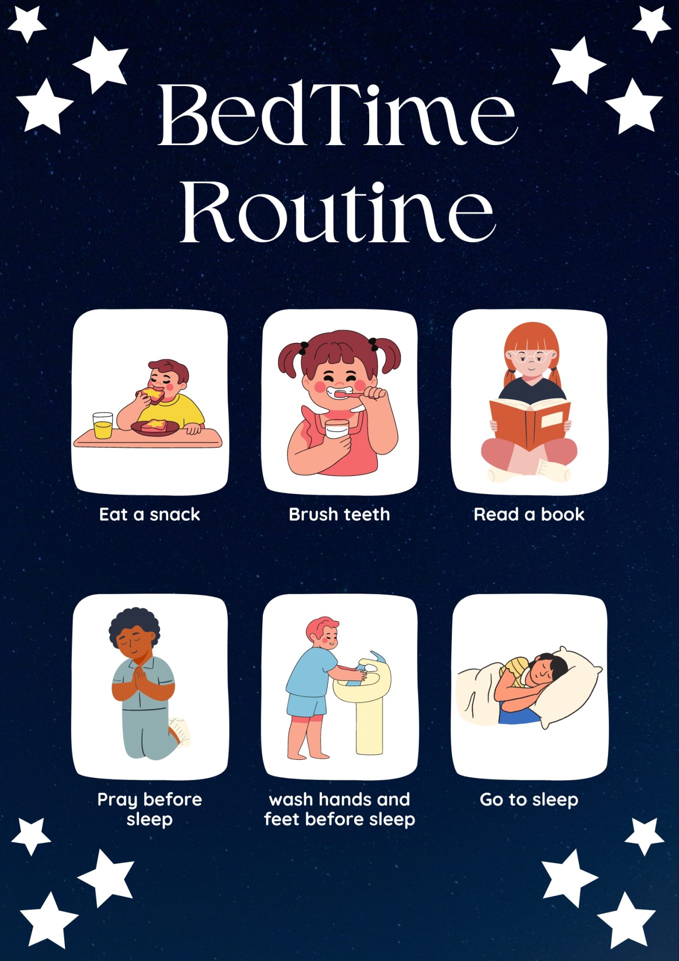 40 Free Printable Bedtime Routine Charts - Printaboles