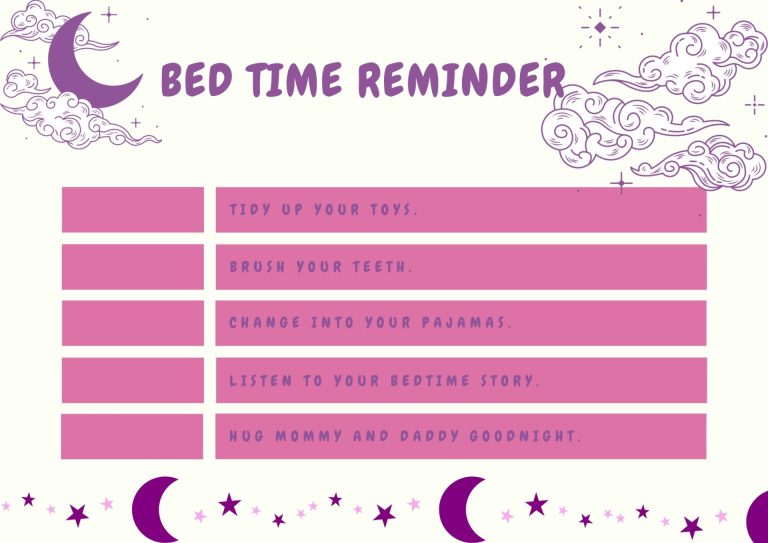 40 Free Printable Bedtime Routine Charts - Printaboles