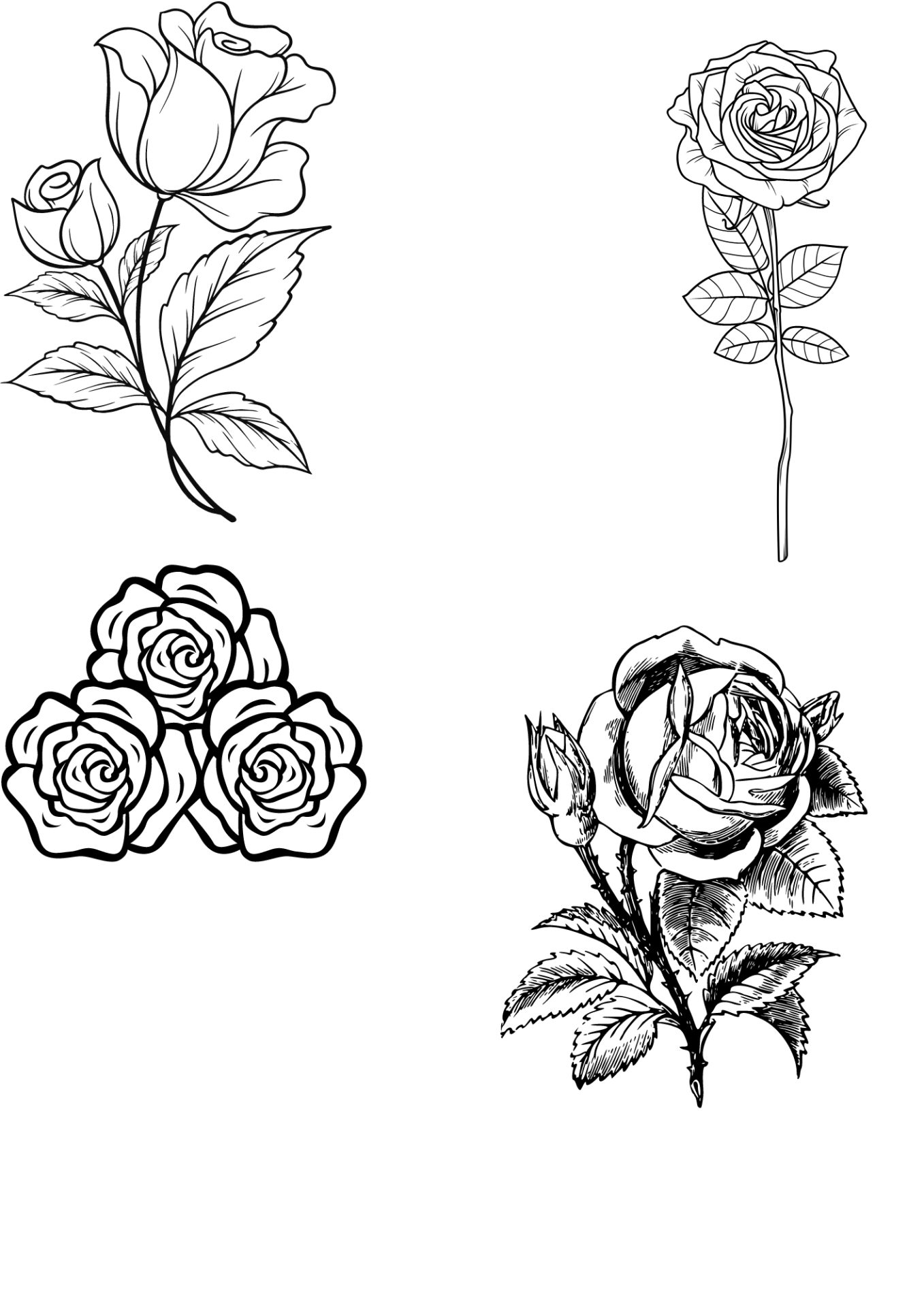 40 Free Printable Rose Coloring Pages - Printaboles