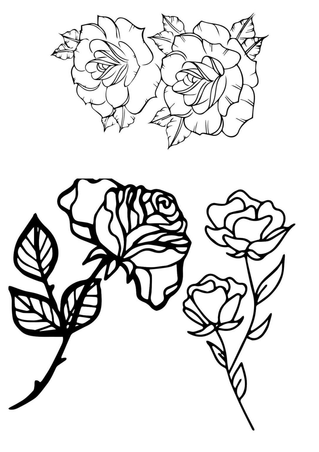 40 Free Printable Rose Coloring Pages - Printaboles