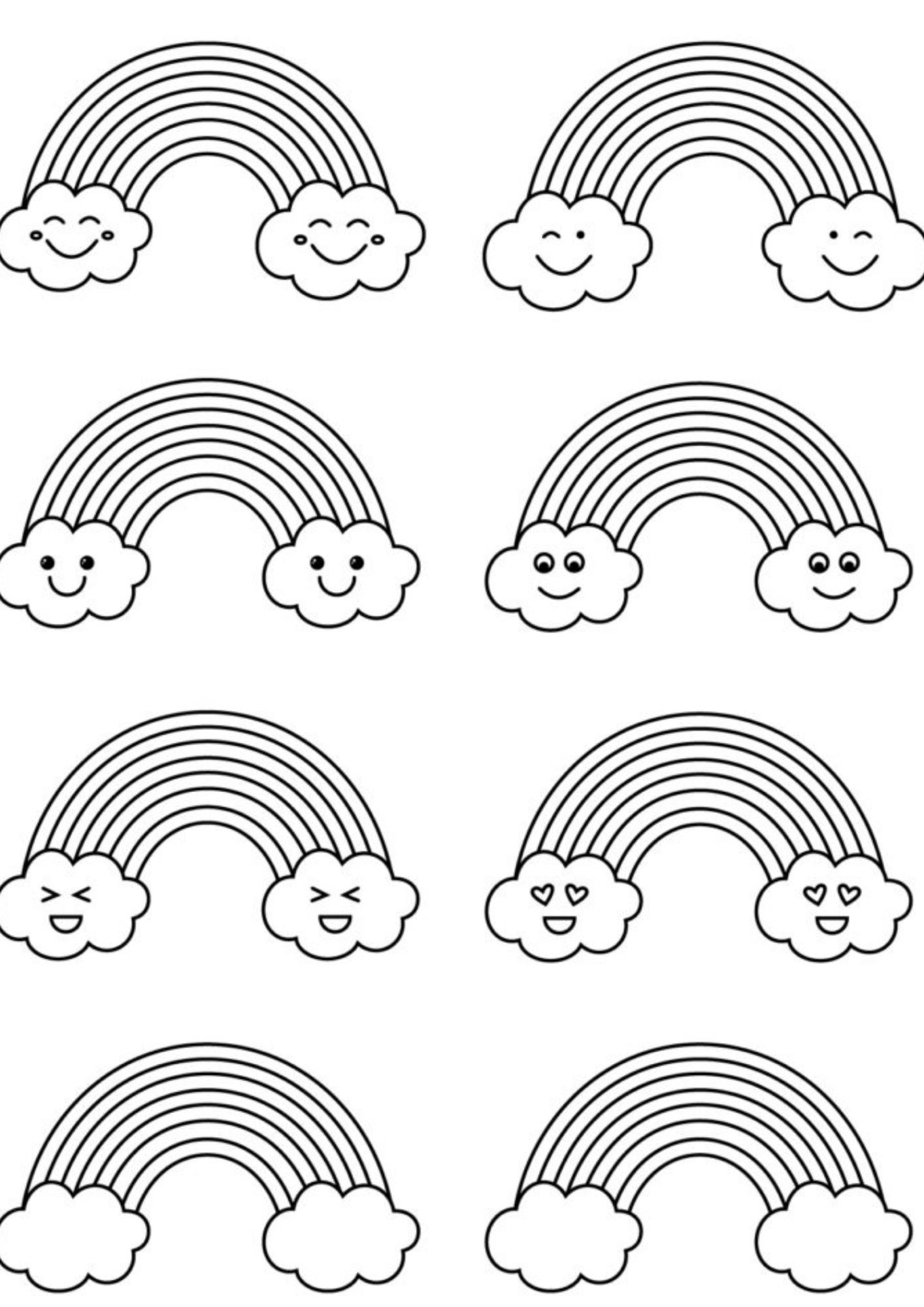 40 Free Printable Rainbow Coloring Pages - Printaboles