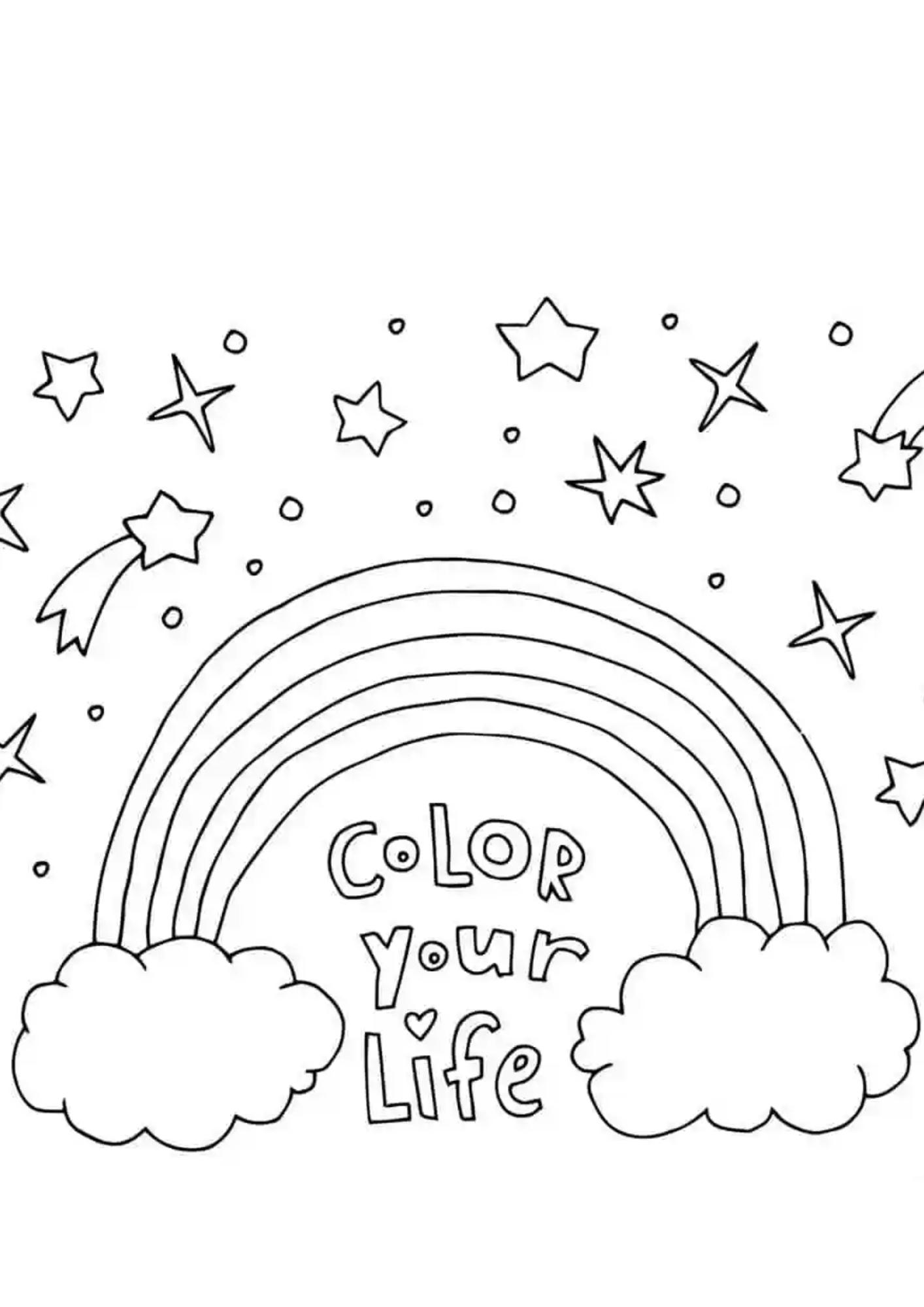 40 Free Printable Rainbow Coloring Pages - Printaboles