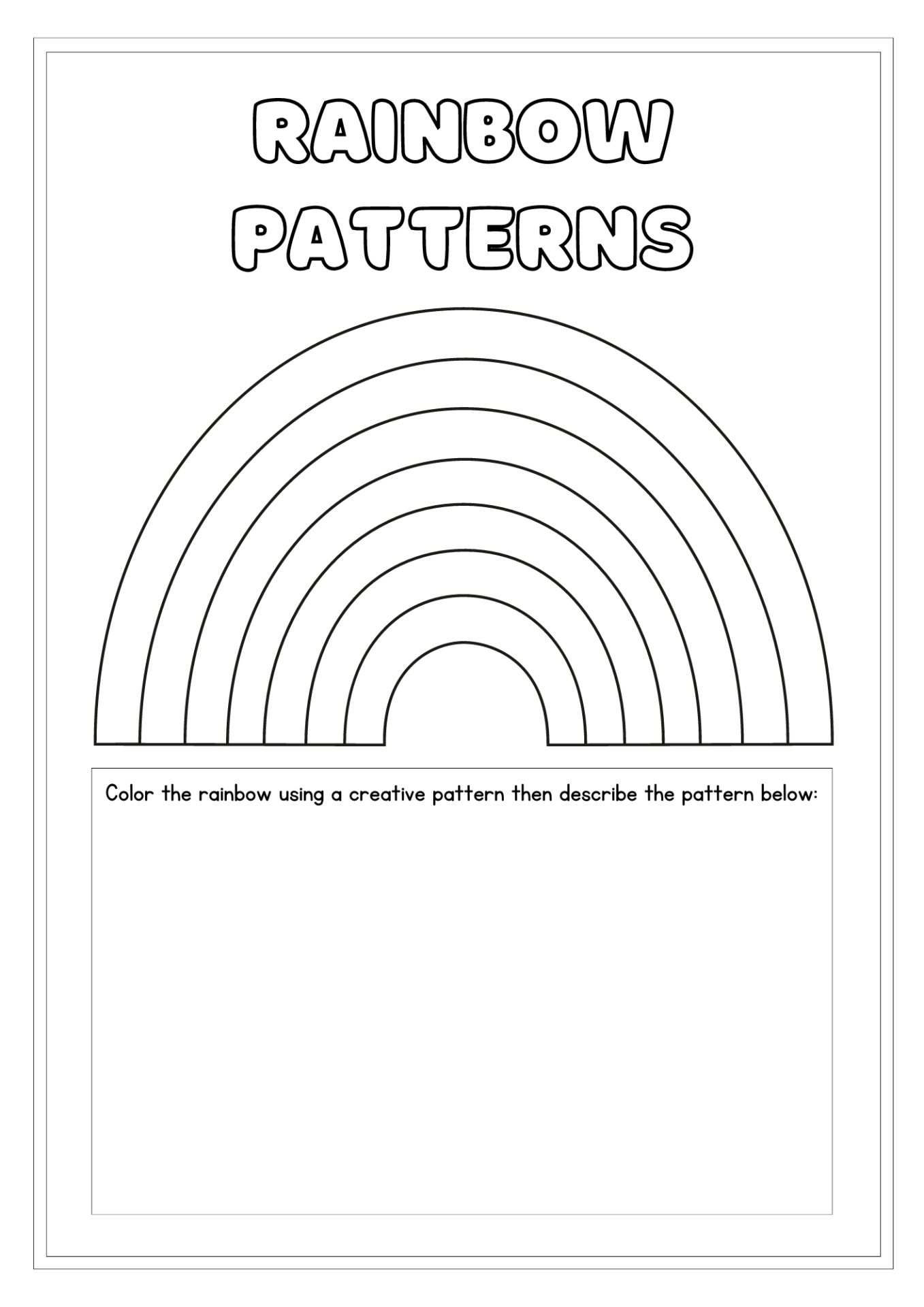 40 Free Printable Rainbow Coloring Pages - Printaboles