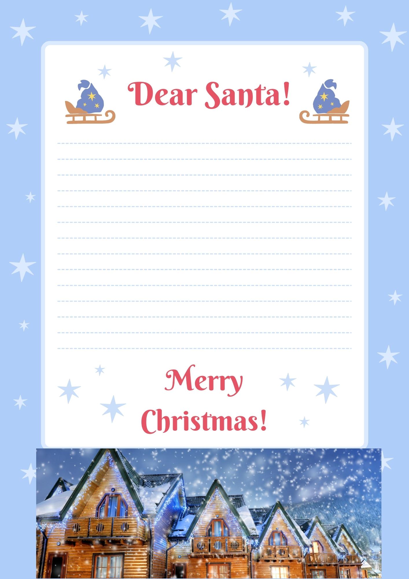 40 Free Printable Dear Santa Letters - Printaboles