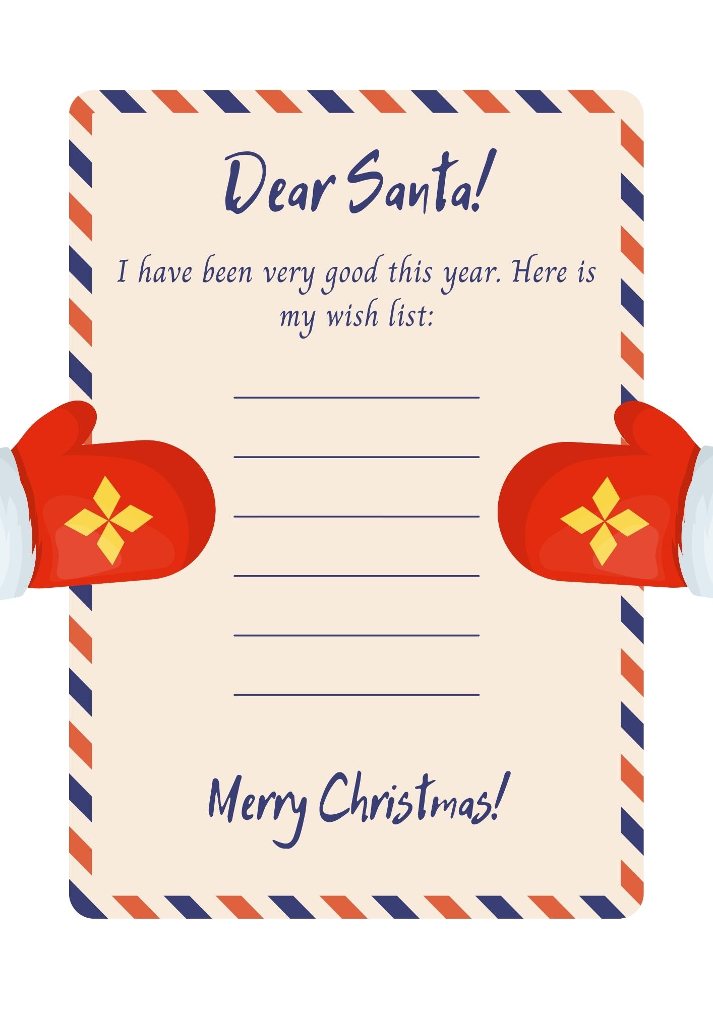 40 Free Printable Dear Santa Letters - Printaboles