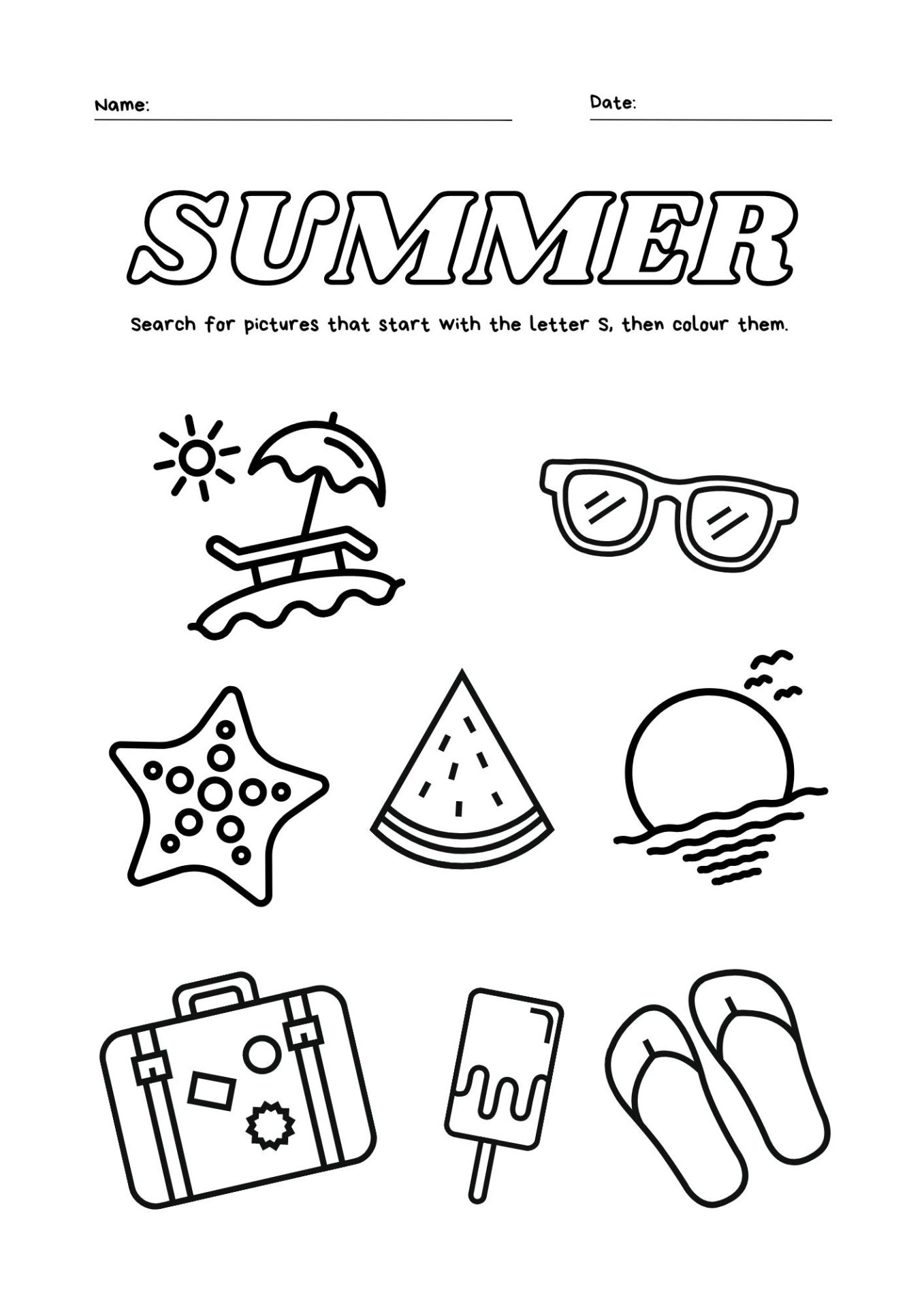 40 Free Printable Summer Coloring Pages - Printaboles